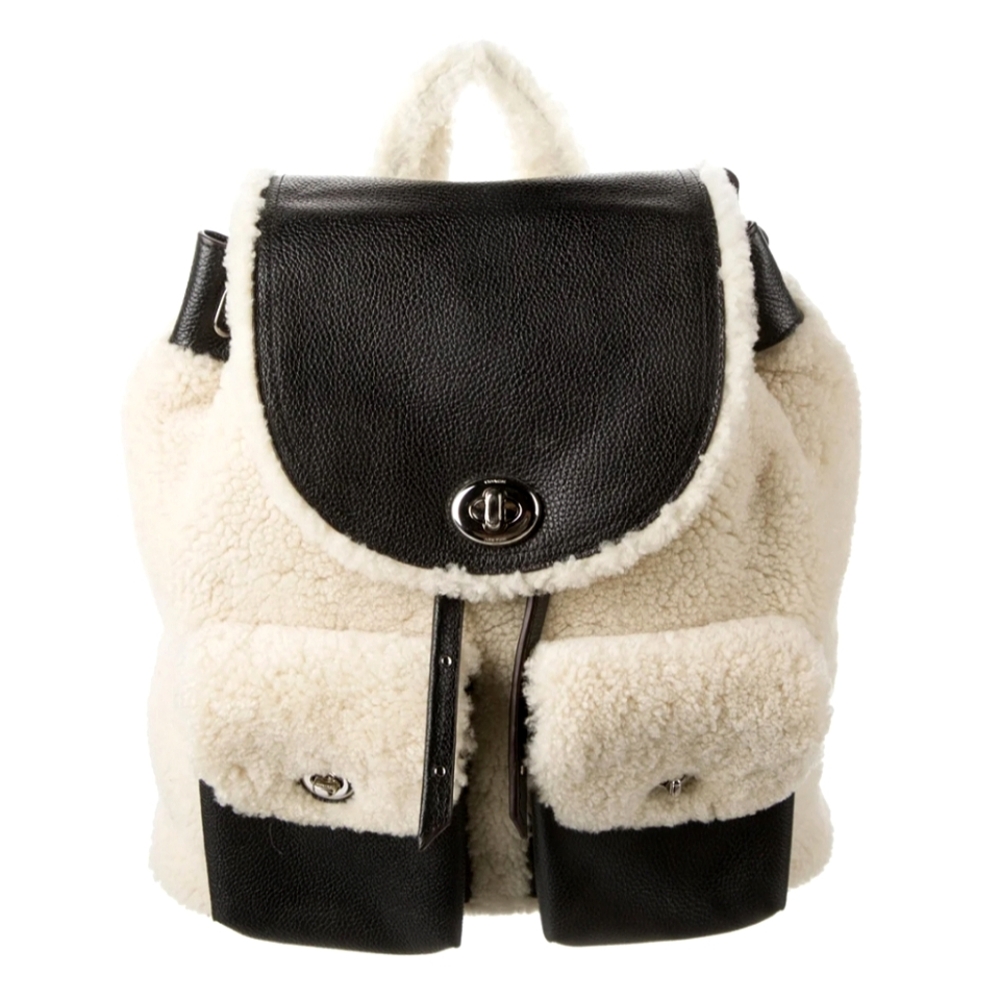 Rare Coach Shearling Backpack With Coa - Gem